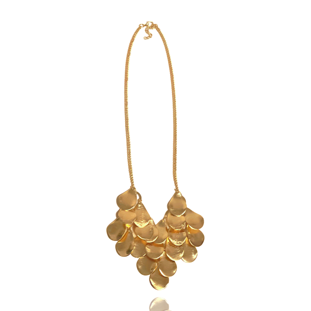Gold Fish Scale Chain Necklace on Luulla